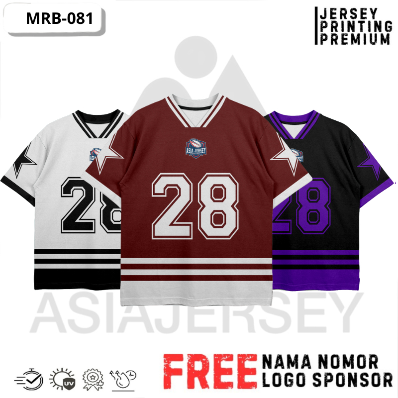 Jual Jersey baseball printing premium baju oversize custom + nama nomor MRB-081 | Shopee Indonesia