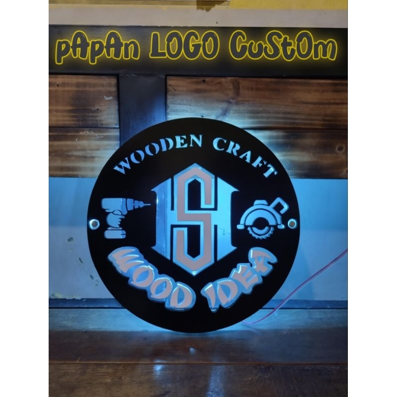 Jual Papan logo custom /papan penanda/dekorasi live/ logo backlight ...