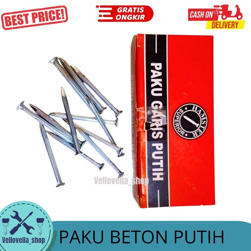 Jual 2 inci (5cm) Paku beton putih Paku tembok putih Paku YS Fave Hamster 2" Berat -/+250gr ...