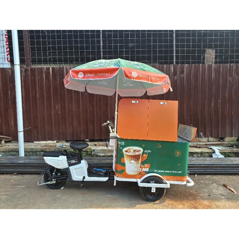 Jual gerobak listrik | gerobak keliling sepeda listrik | gerobak kopi ...