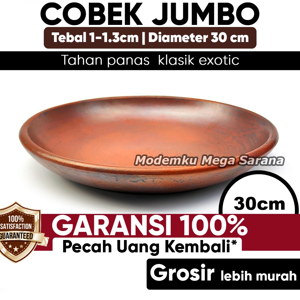 Jual Cobek Tanah Liat Jumbo Diameter 30 cm - Piring Saji Gerabah Besar ...
