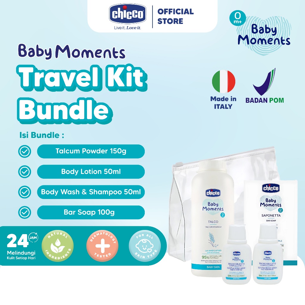Jual CHICCO Baby Moments Travel Kit Bundle / Travel Kit Bayi / Travel ...