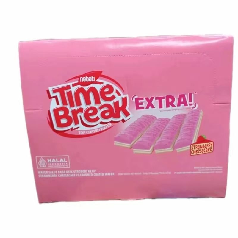 Jual NABATI TIME BREAK EXTRA RASA STRAWBERY KEJU CHEESE CAKE NETTO 10 ...