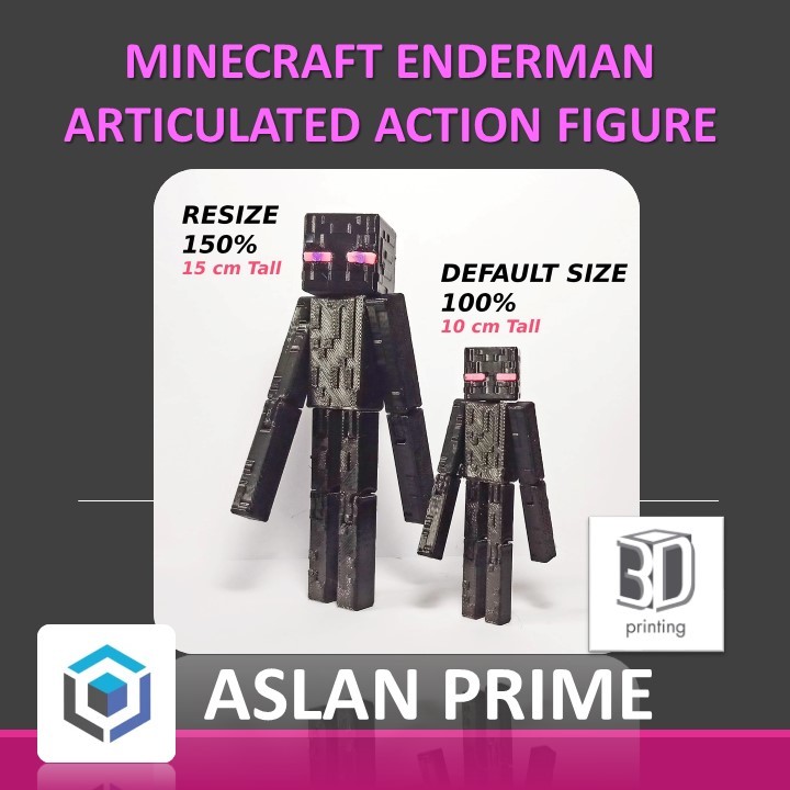Jual MINECRAFT ENDERMAN ACTION FIGURE 3D Print Mainan Toy Toys Karakter ...