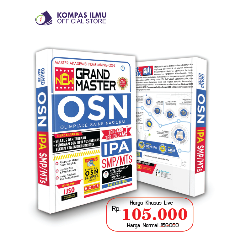 Jual Buku OSN Terbaru - Grand Master OSN IPA SMP MTs - Bank Soal Olimpiade | Shopee Indonesia