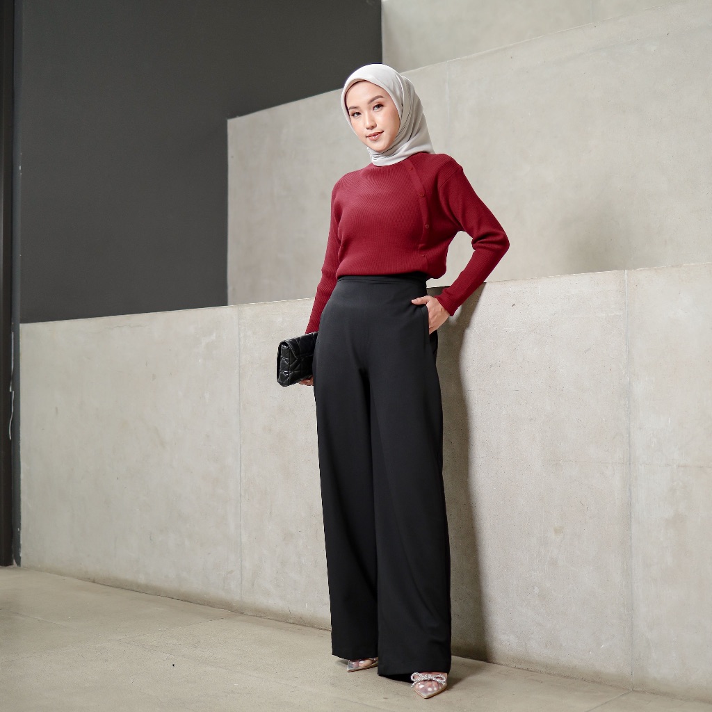Jual Diana Restu - Gretha Pants | Celana Wide Leg Wanita | Shopee Indonesia