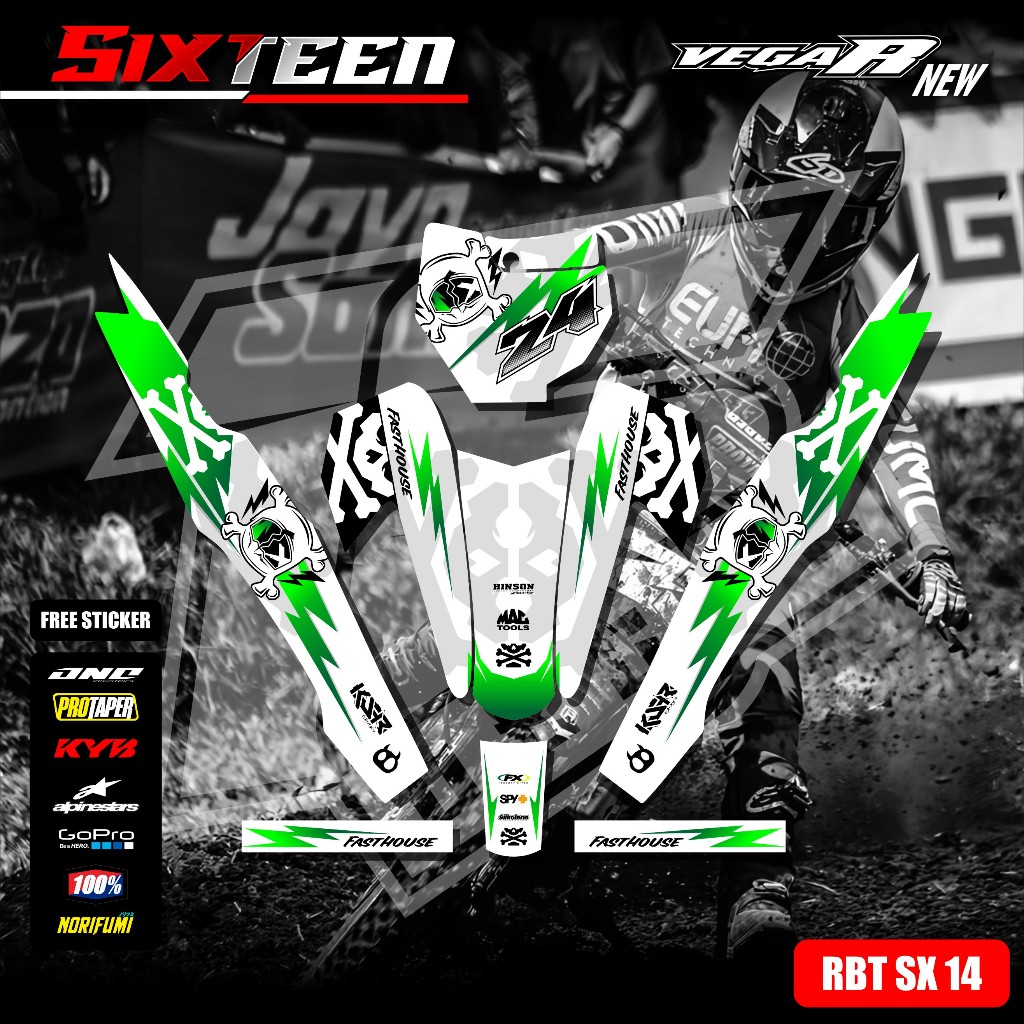 Jual Sticker RBT/GTX VEGA R NEW Stiker Striping Motor RBT Bebek Modif ...