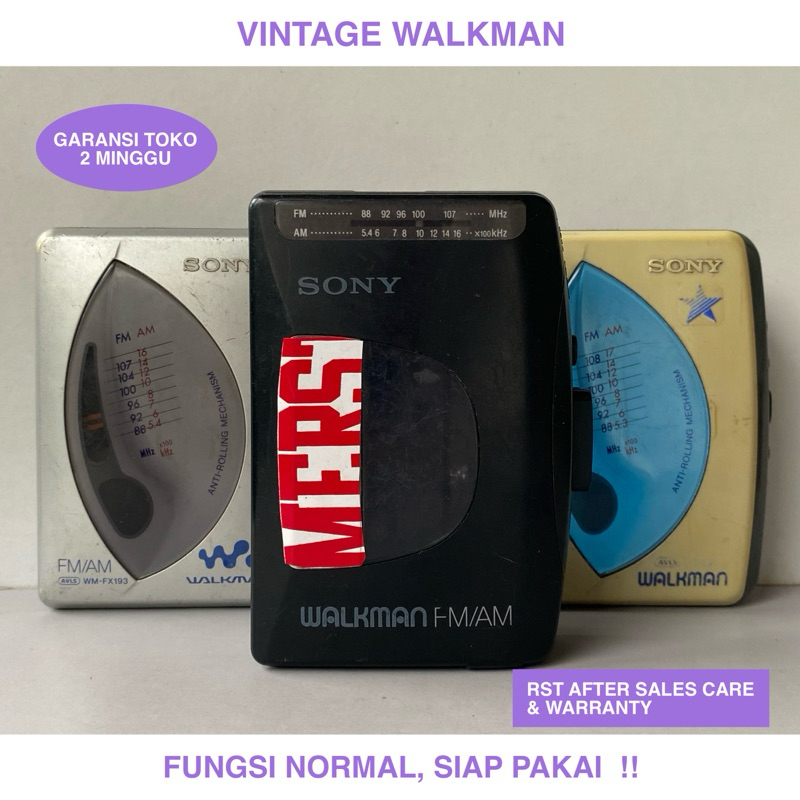 Jual Vintage Walkman. | Sony WM-FX193 & WM-FX10 | Stereo Cassette ...