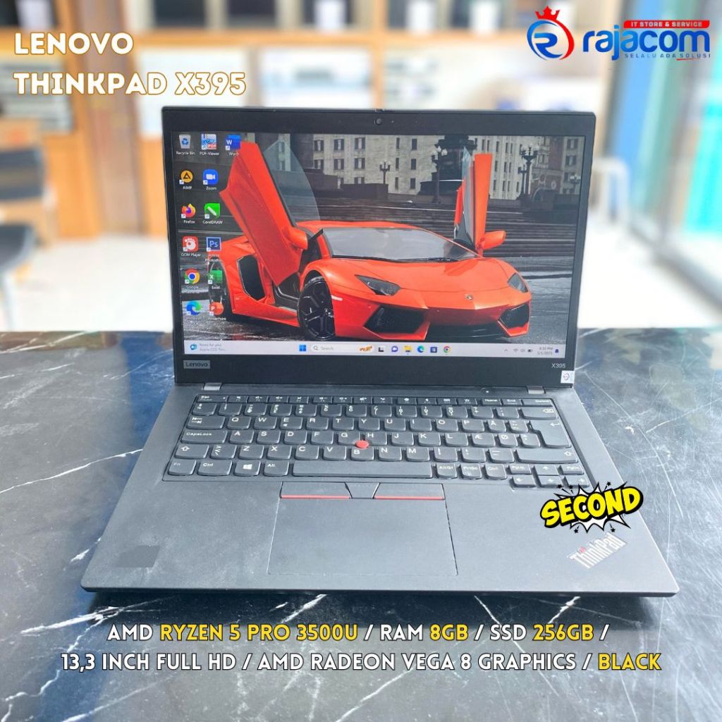 Jual Laptop Lenovo Thinkpad X395 AMD Ryzen 5 Pro 3500U RAM 8GB SSD ...
