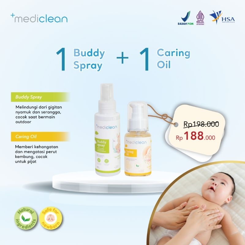Jual [BUNDLING] Mediclean Buddy Spray + Caring Oil - Paket Spray Anti ...