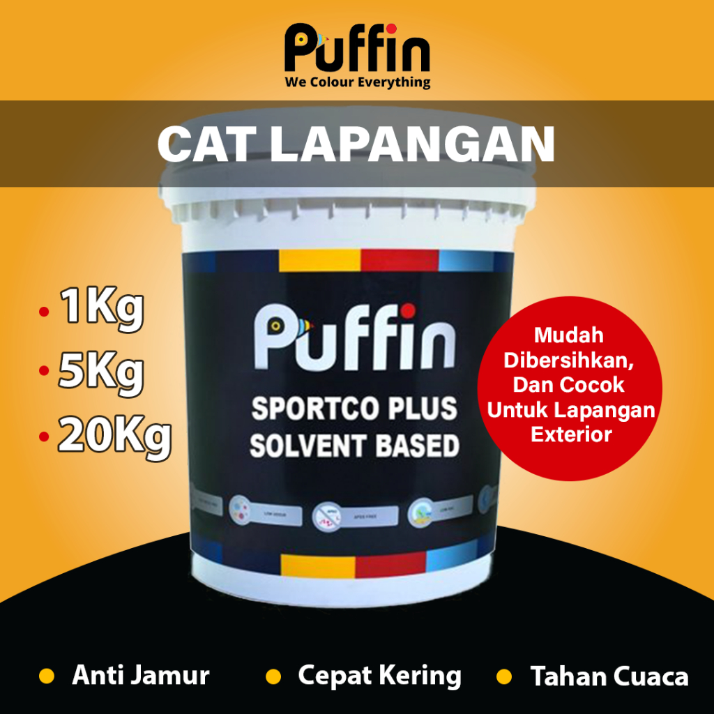 Jual Cat Lapangan Outdoor Puffin Sportco Plus - Mudah Dibersihkan ...