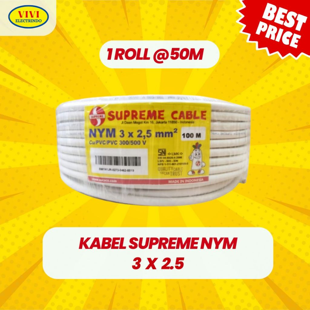 Jual Kabel Supreme NYM 3x2.5 - Roll 50 meter | Shopee Indonesia