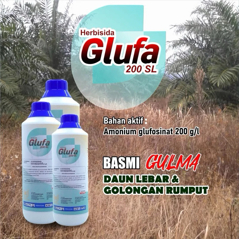 Jual GLUFA 200 SL - 1 Liter / Herbisida Amonium Glufosinat Gulma Daun ...
