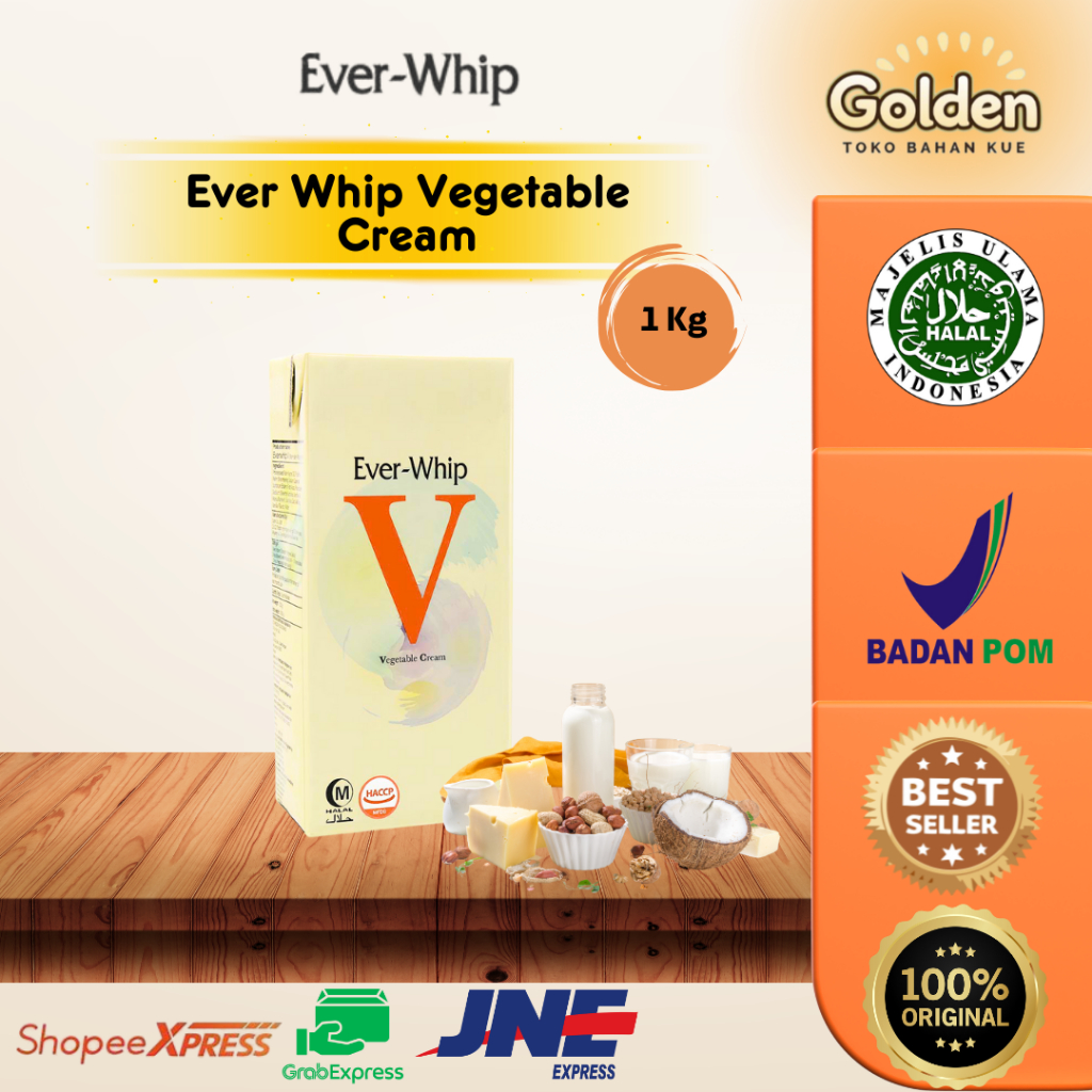 Jual Ever Whip Vegetable Cream 1 Kg / Ever Whip V-Krim nabati Manis ...