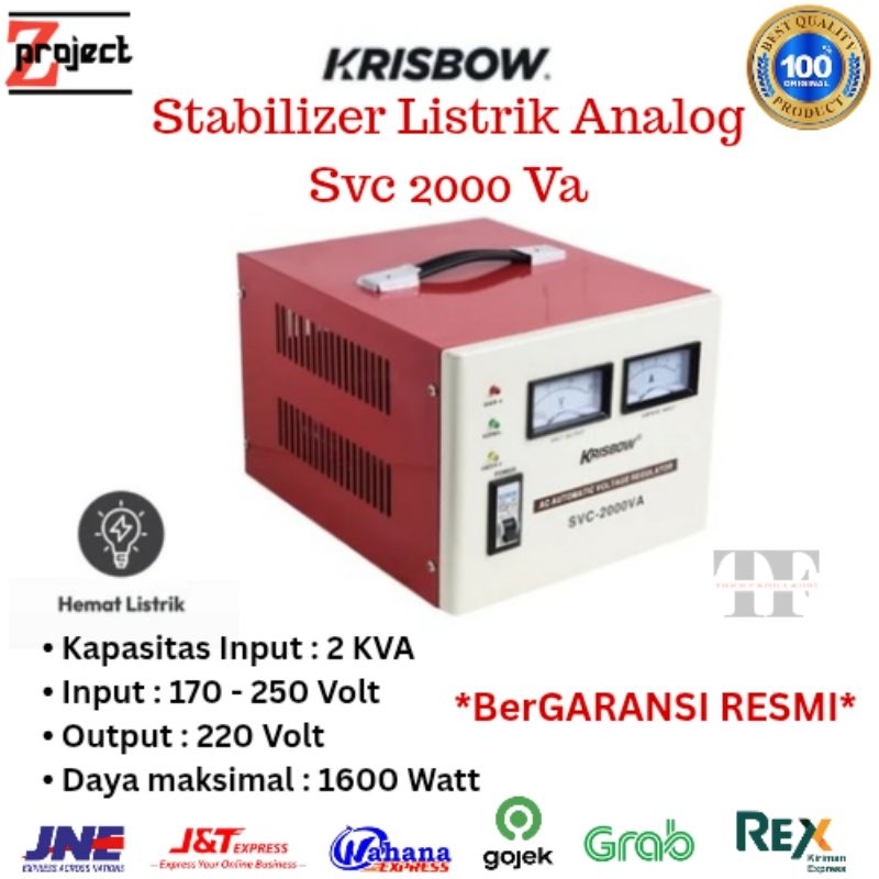 Jual KRISBOW Stabilizer Analog Svc 2000 Va / Stabilizer Listrik 2 Kva Krisbow / Stabilizer ...