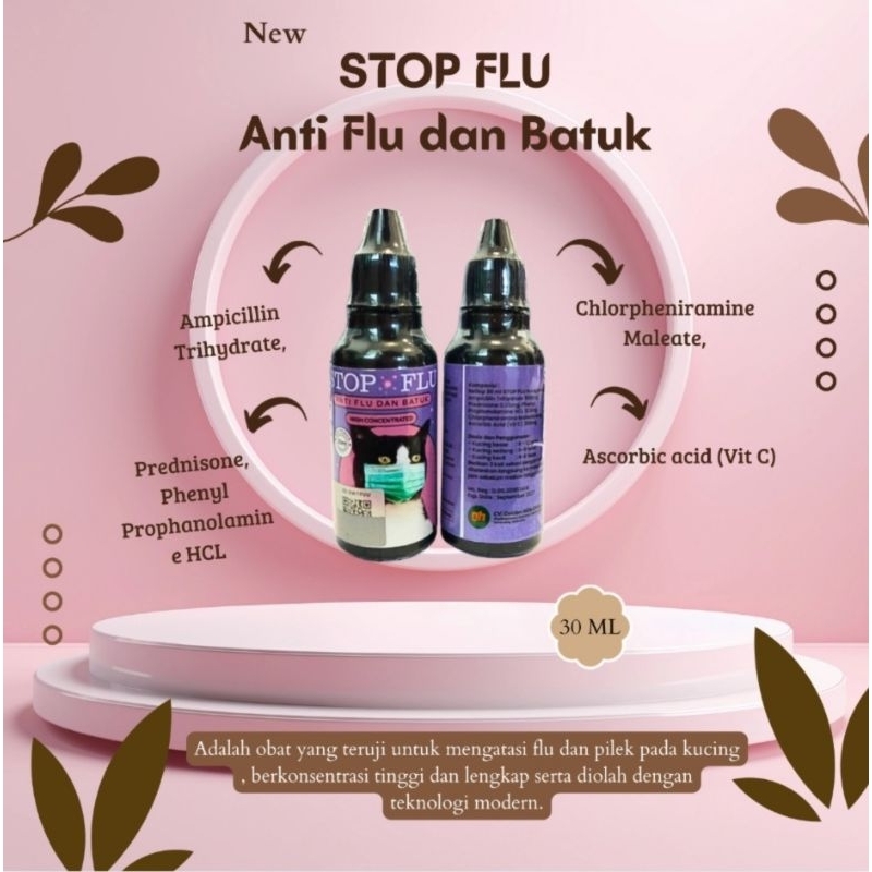 Jual Stop Flu 30 ml Obat flu kucing dan penurun demam | Shopee Indonesia