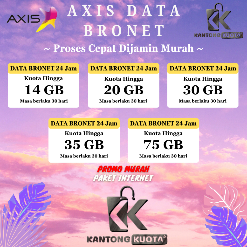 Jual [KUOTA MURAH] PAKET DATA AXIS BRONET HARGA KHUSUS SUPER MURAH ...