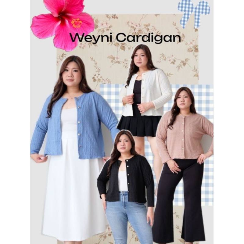Jual Weyni Cardigan Jumbo Big Size | Outer Knit Jumbo Plus Size Ld 127-160cm | Shopee Indonesia