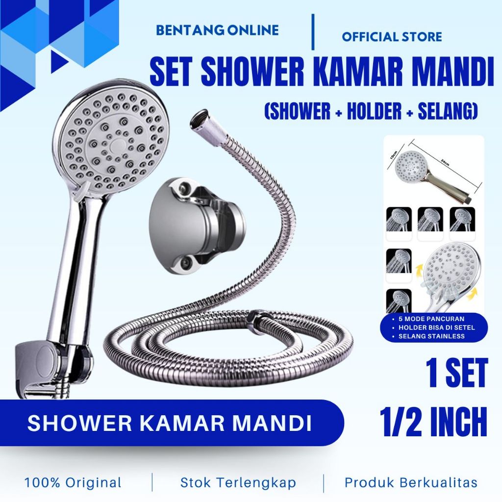 Jual Shower Set Kamar Mandi Stainless Steel Komplit Satu Paket Lengkap ...