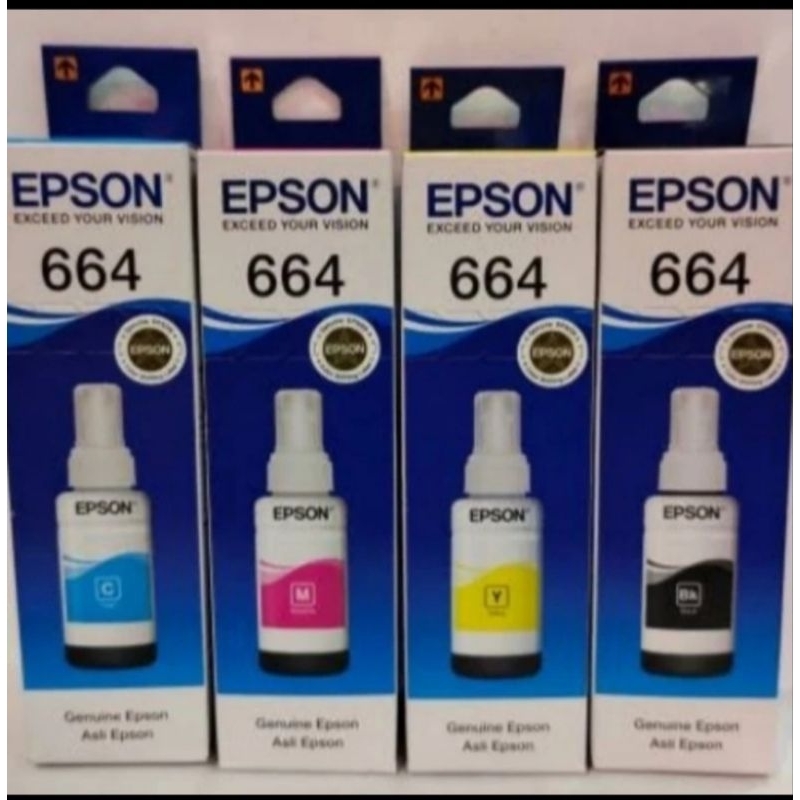 Jual Tinta botol epson 664 Black dan Color original 1pcs | Shopee Indonesia