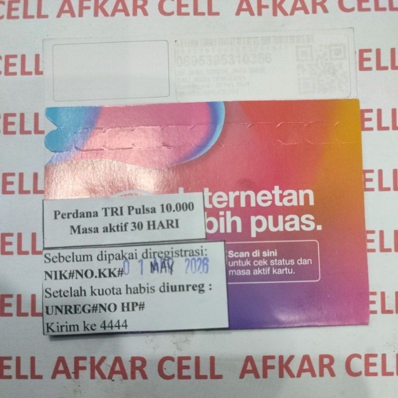 Jual PERDANA TRI PULSA 10K COVER JATENG-BALI NUSRA expyt april 2026 ...