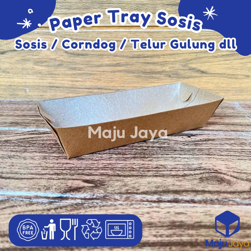 Jual Maju Jaya - Paper Tray Sosis Corndog Telur Gulung Hotdog / Paper ...