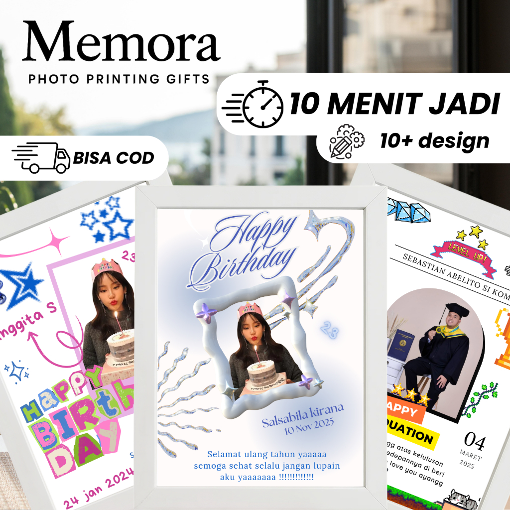 Jual SEHARI JADI! Custom Bingkai Kado Ulang Tahun Frame foto kado ...