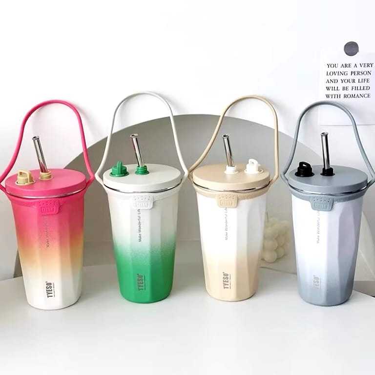 Jual Tyeso Tumbler Vacuum Insulated Mug Coffee Cup Stainless 8848 600ml Gelas Kopi Plus Belt ...