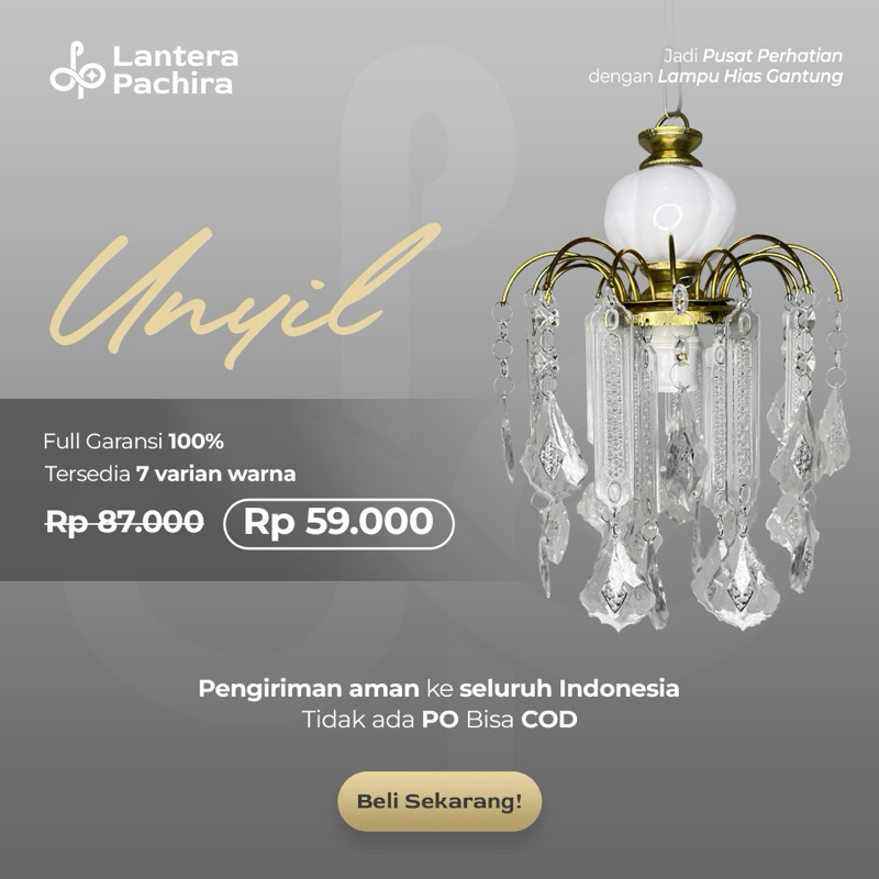 Jual LANTERA PACHIRA Unyil Lampu Hias Gantung Aesthetic Klasik Plafon ...