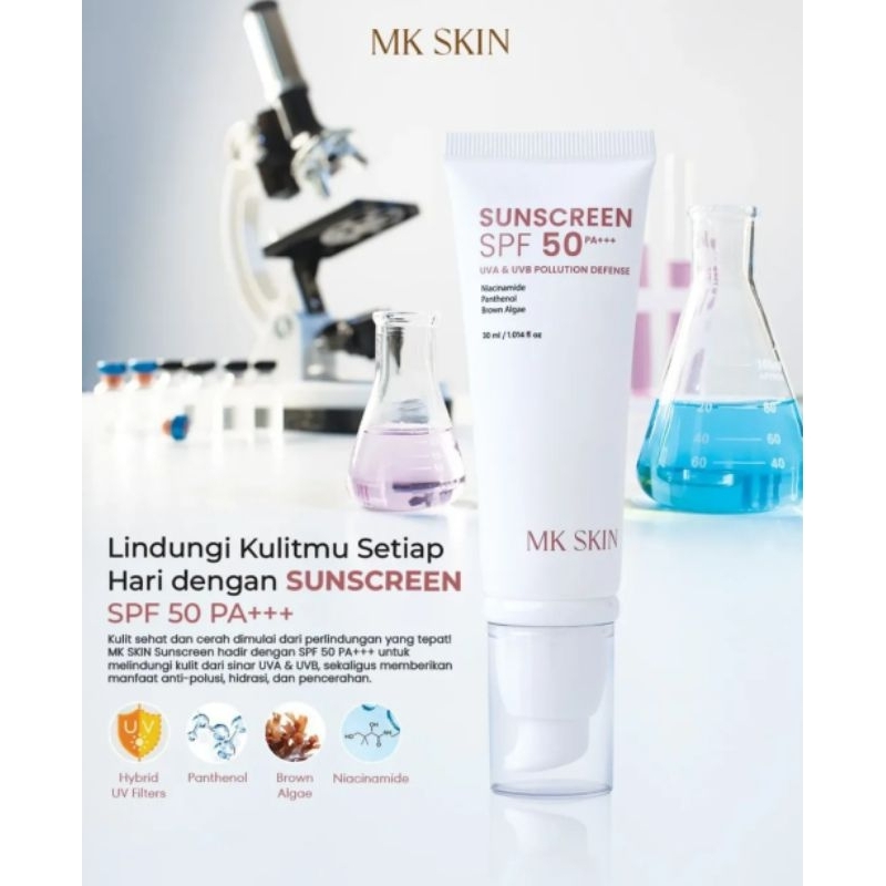 Jual Mk skin sunscreen spf 50 pa ++ krim pelindung sinar matahari ...