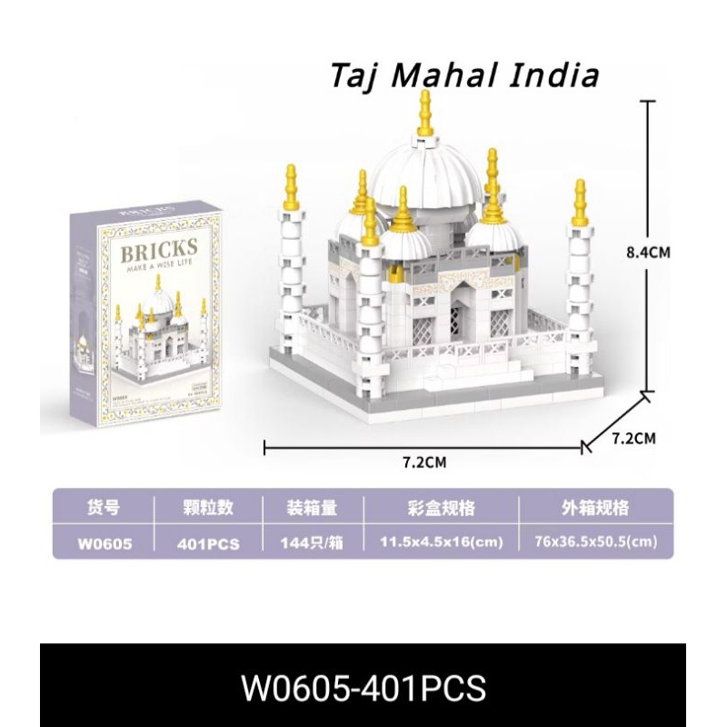 Jual Mainan Block Taj Mahal, Kastil & Bangunan Arsitektur China ...