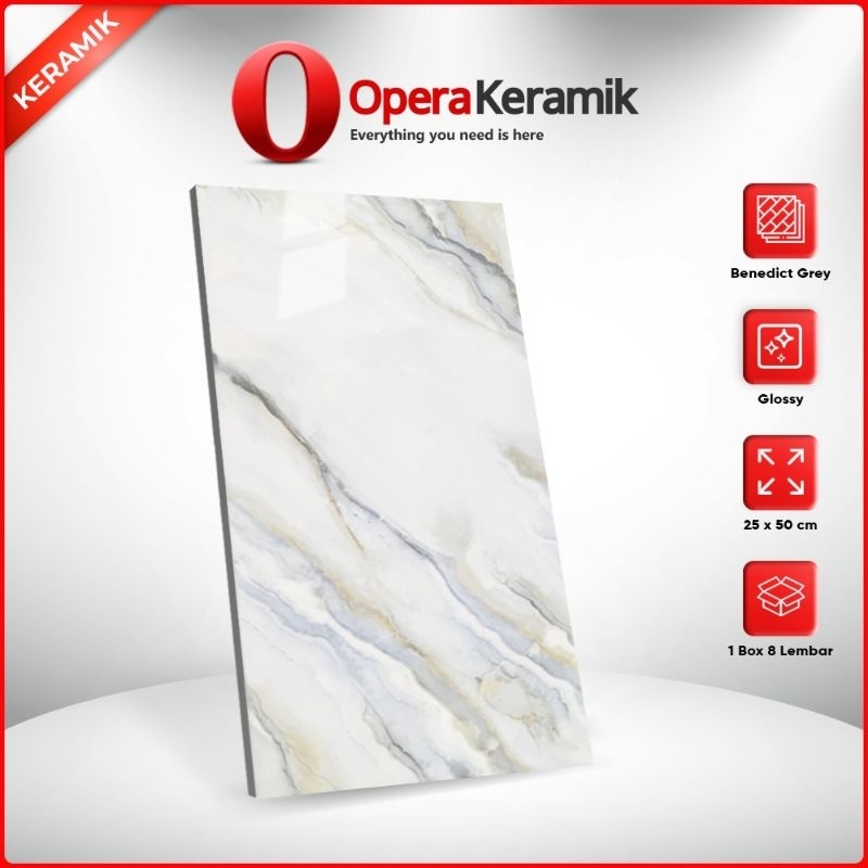 Jual Keramik Dinding Motif Marmer 25x50 Benedict Grey | Shopee Indonesia