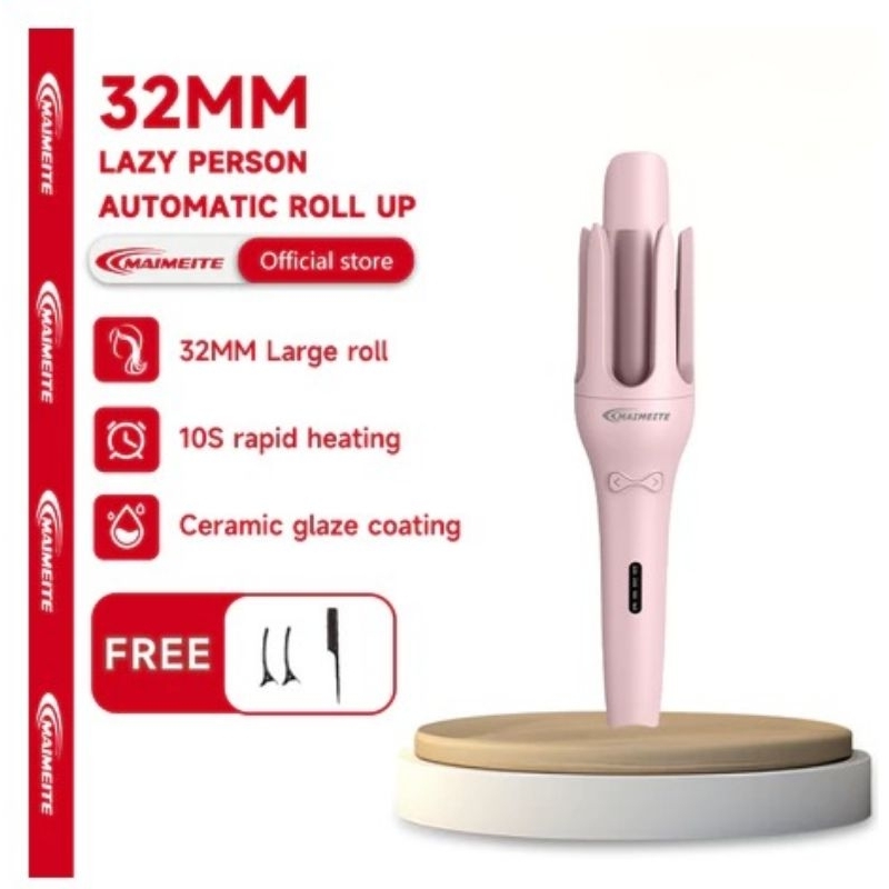 Jual MAIMEITE Catokan Curly Otomatis 32MM Ceramics Curly Rambut Alat Kriting Rambut Catokan ...