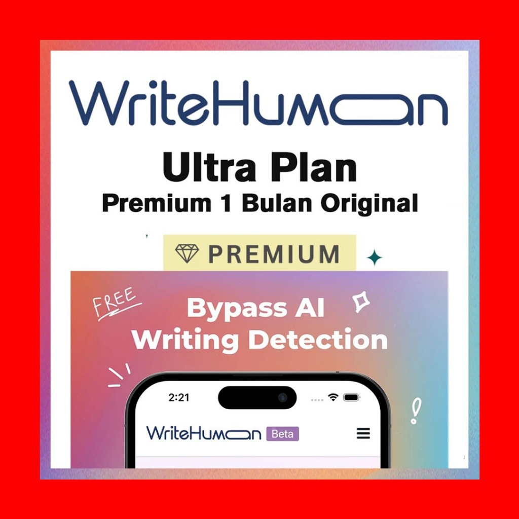 Jual Premium Writehuman Ai Ultra Plan 1 Bulan - Bypass Ai Detection ...