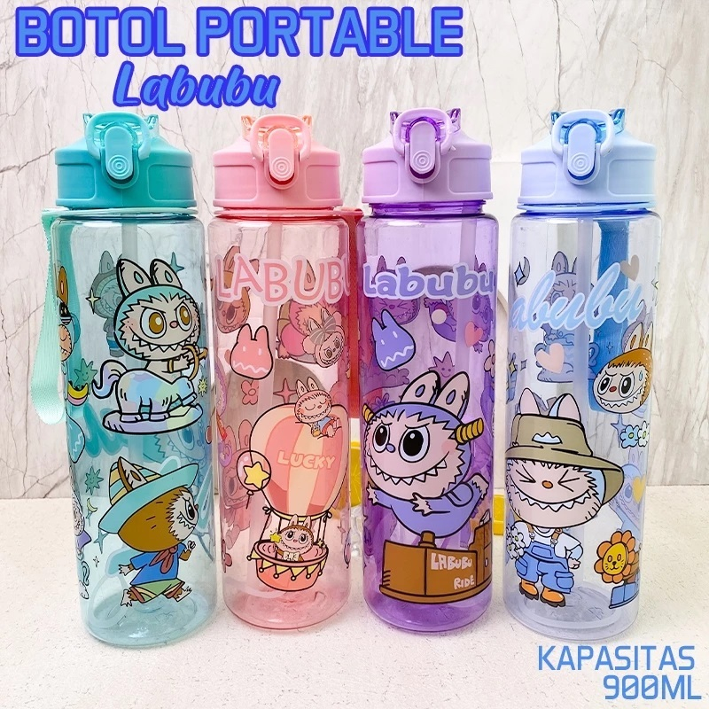 Jual BOTOL MINUM LABUBU VIRAL / BOTOL VIRAL / Botol Viral Bening Botol Transparan Kapasitas ...
