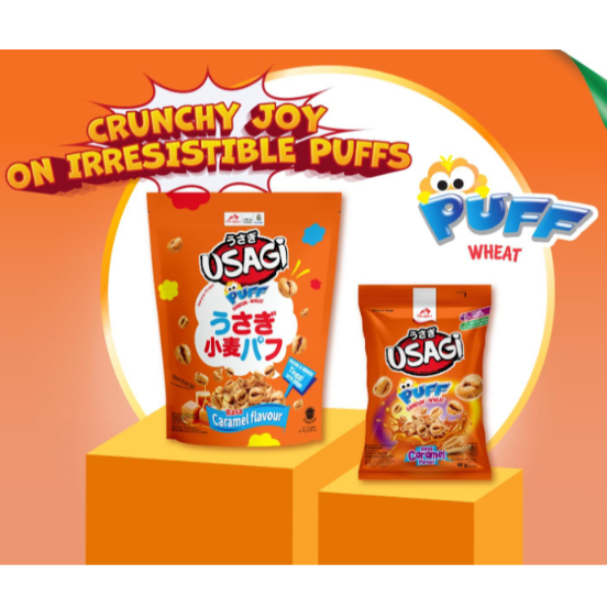 Jual Snack Usagi Puff Caramel Dua Kelinci Popcorn - 60gr / Sharepack 8 ...