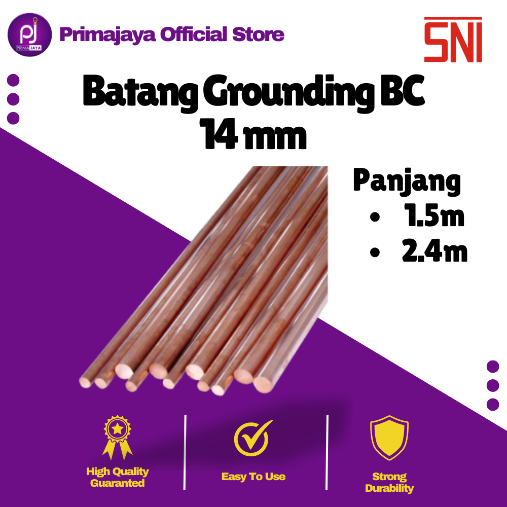 Jual Batang BC Grounding Rood Tembaga Campuran Panjang 1.5M 2.4M Ukuran ...