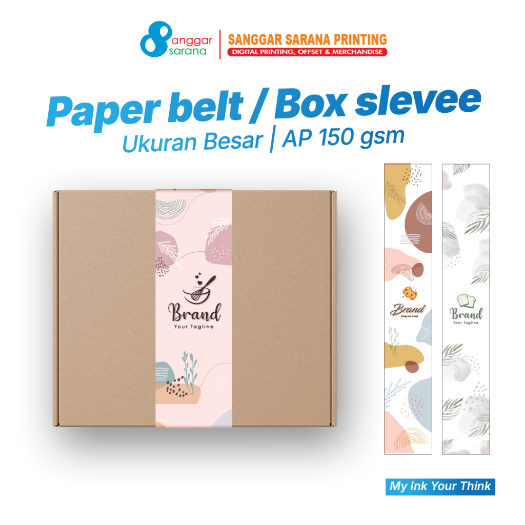 Jual Paper Belt/ Packaging Sleeve Custom Untuk label kemasan box, kotak ...