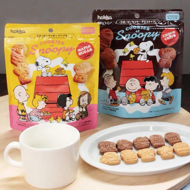 Jual Hokuriku Snoopy Cookies Maple Syrup Chocolate Chip cookies 55g ...
