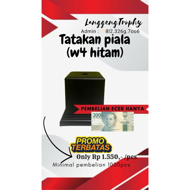 Jual sparepart trophy piala tatakan piala hitam W4 | Shopee Indonesia