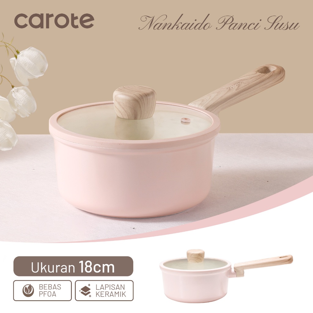 Jual CAROTE Panci Susu Satuan 18 cm Lapisan Keramik Anti Lengket ...