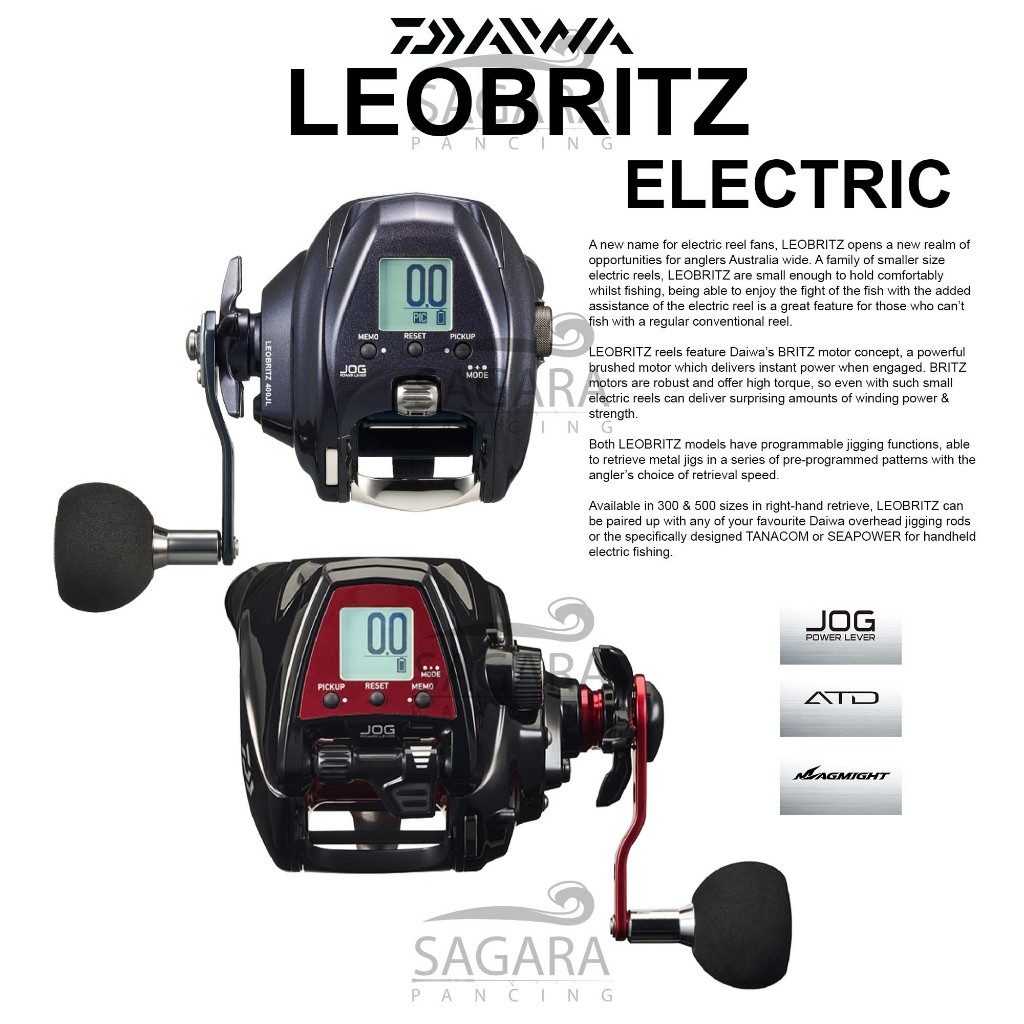 Jual Reel Daiwa Leobritz 200JL | 300JL | 400JL | S500JP Reel Electric ...