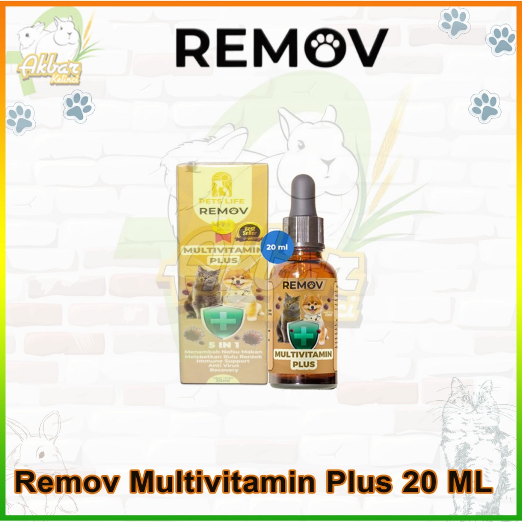 Jual Remov Vitamin Obat Tetes Untuk Kucing-Anjing obat Multivitamin 20 ...