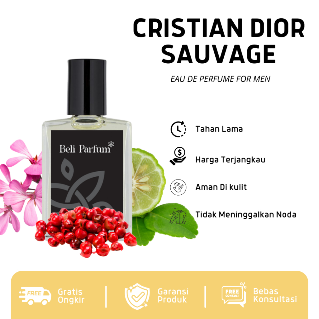 Jual Parfum Pria Aroma Segar Cristian Dior Sauvage - Beli Parfum ...
