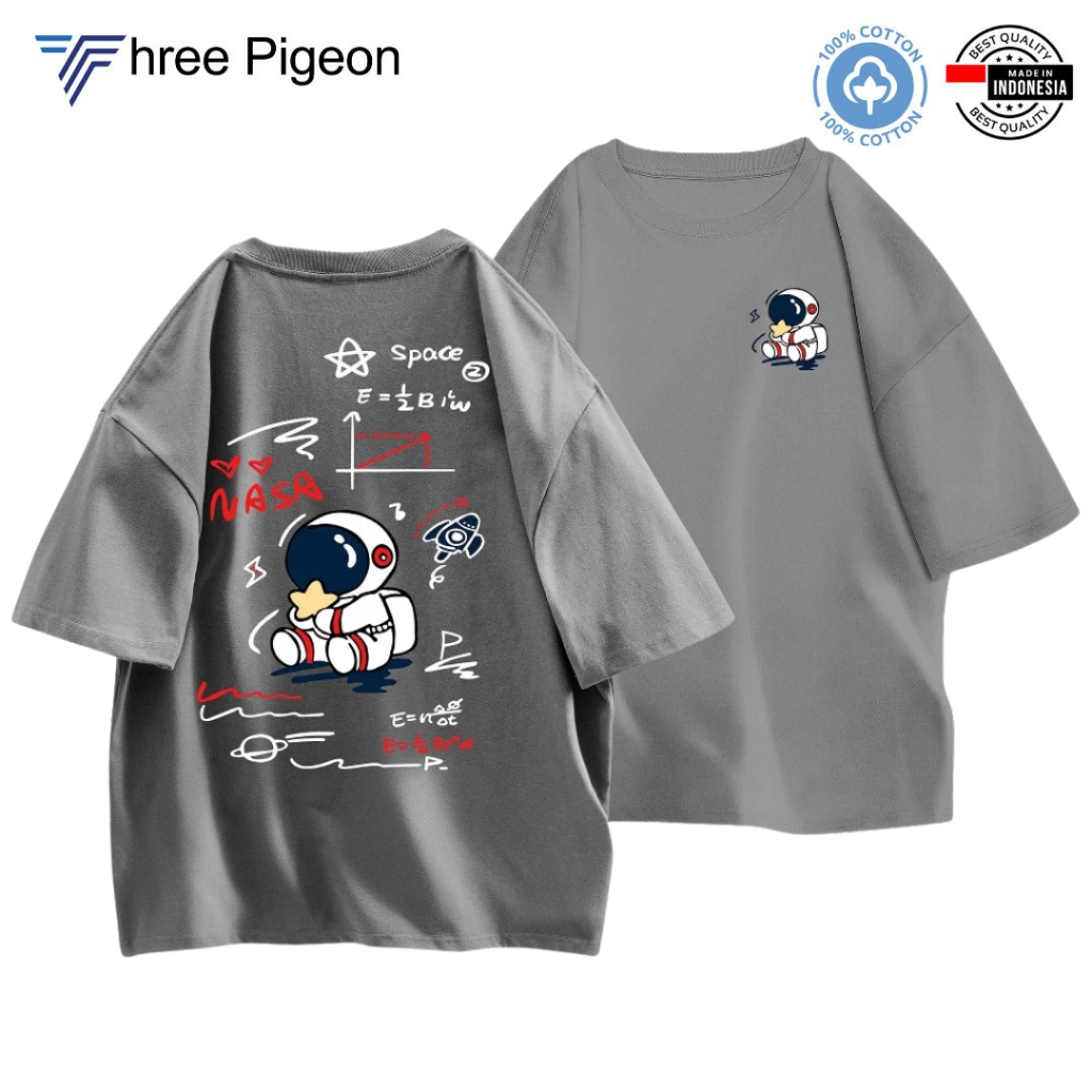Jual Three Pigeon Premium Quick Dry T-shirt Nasa Doodle | Shopee Indonesia