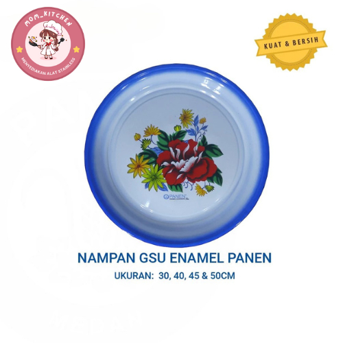 Jual Nampan Sekar Enamel Baki Jadul Bulat Motif Bunga Nampan Seng Jadul ...