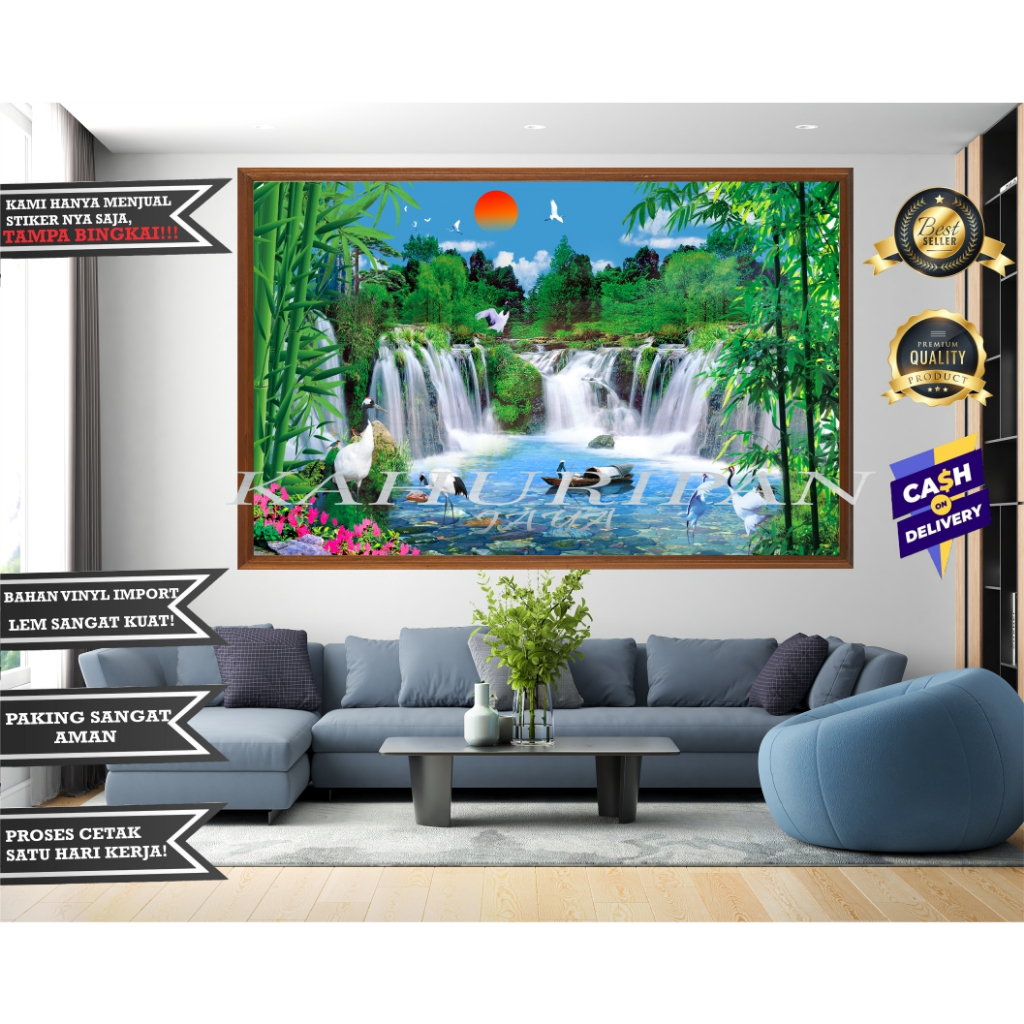 Jual stiker pemandanga alam 3d - sticker pemandangan - stiker dinding ...