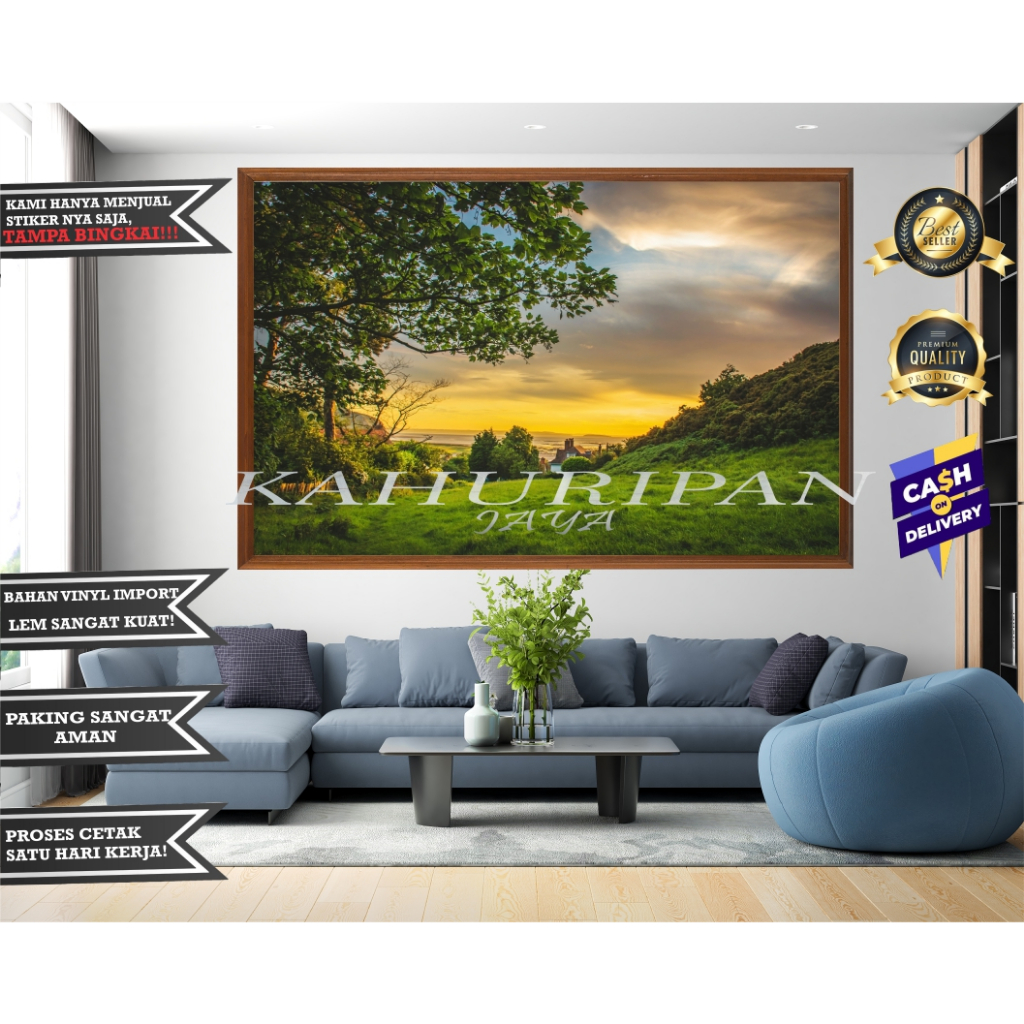 Jual PROMO!! stiker pemandangan alam 3d, sticker pemandangan , stiker ...