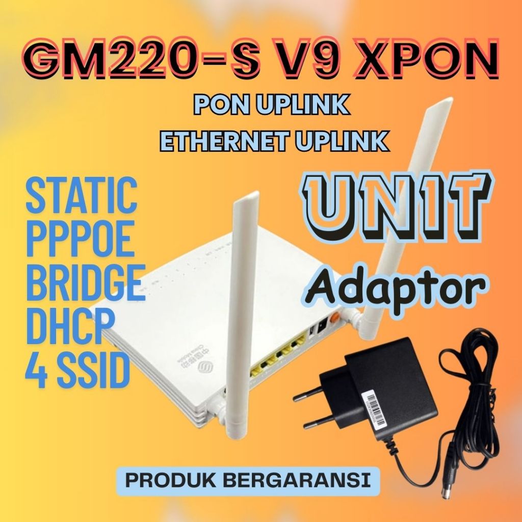 Jual [Promo] Ont GM220-s v9 Xpon dan Adaptor Bagus Epon Gpon Garansi | Shopee Indonesia