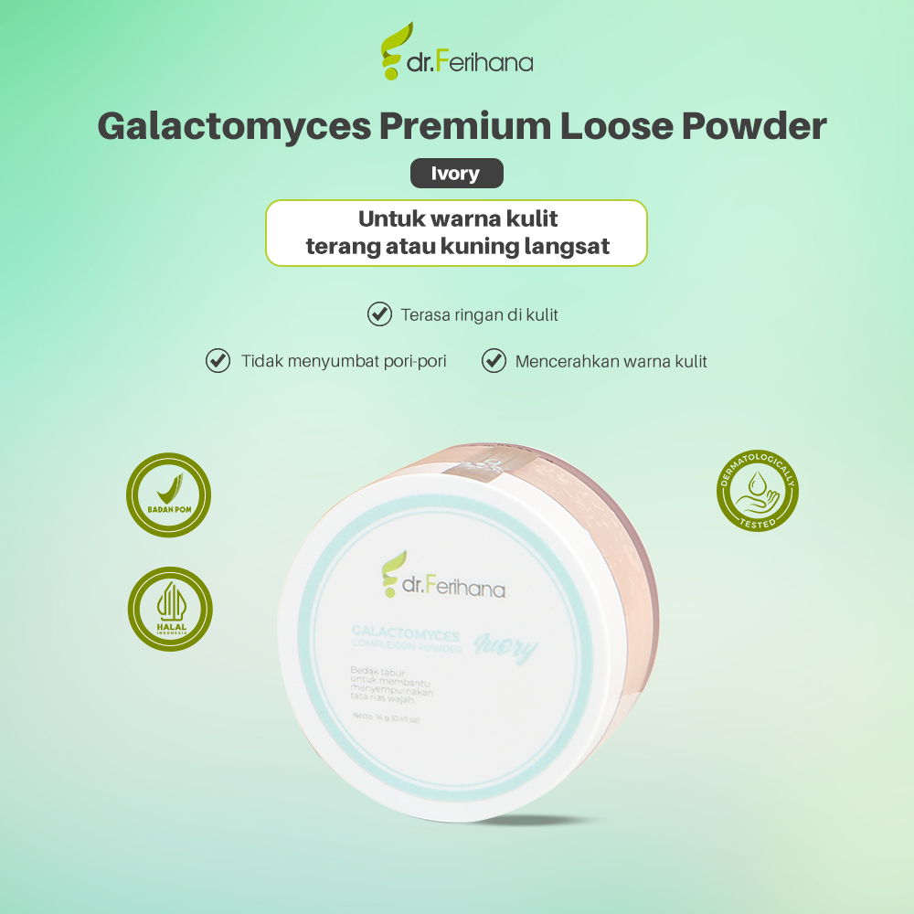 Jual (dr. Ferihana) Galactomyces Premium Loose Powder Ivory | Shopee ...